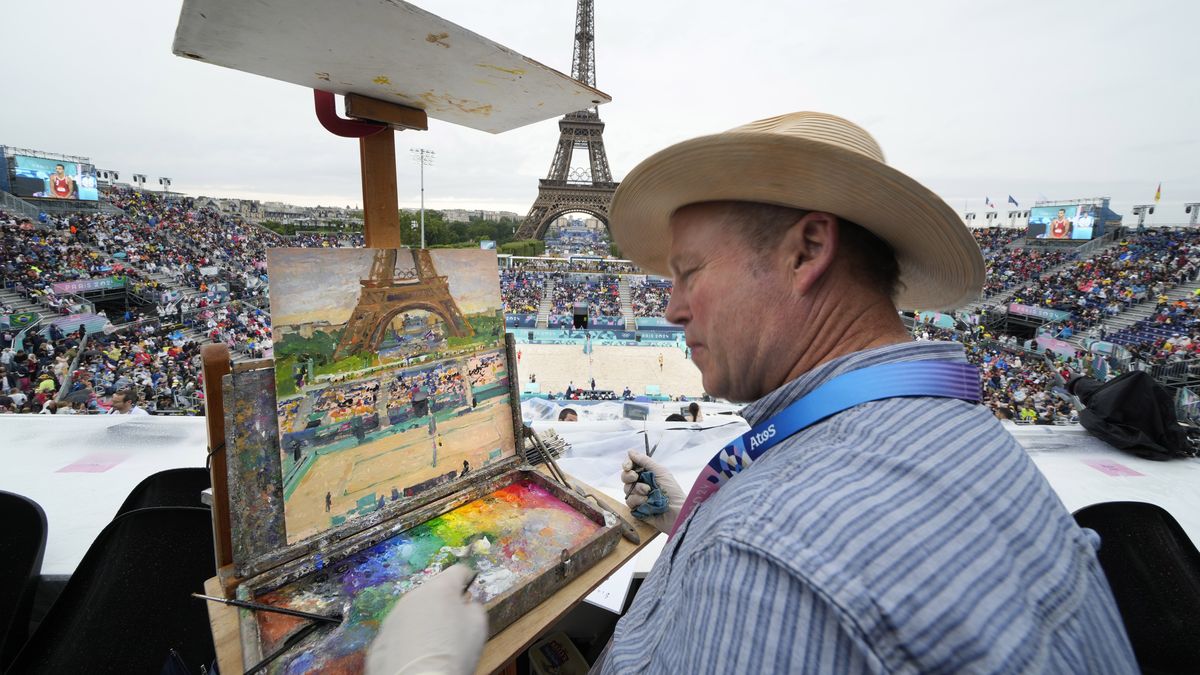 Conoce al artista cuyo trabajo es pintar voleibol de playa en los ...