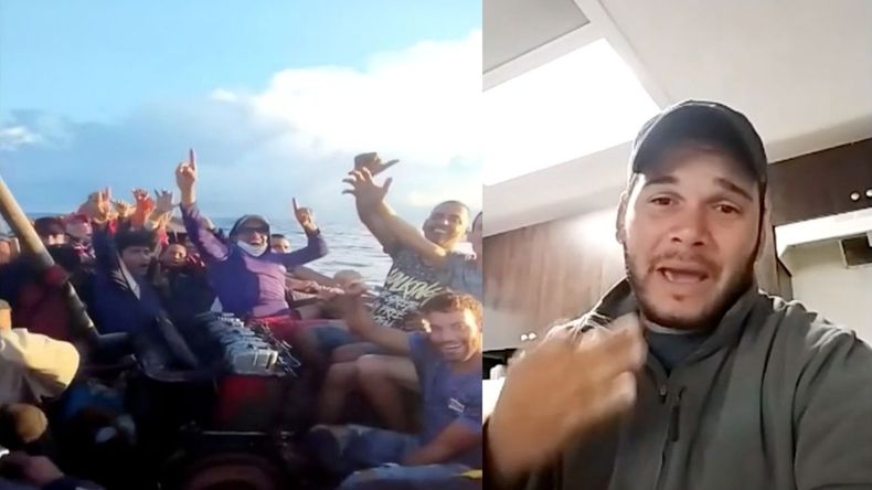 Cubanos graban su travesía en balsa desde la isla y cuentan su historia ...