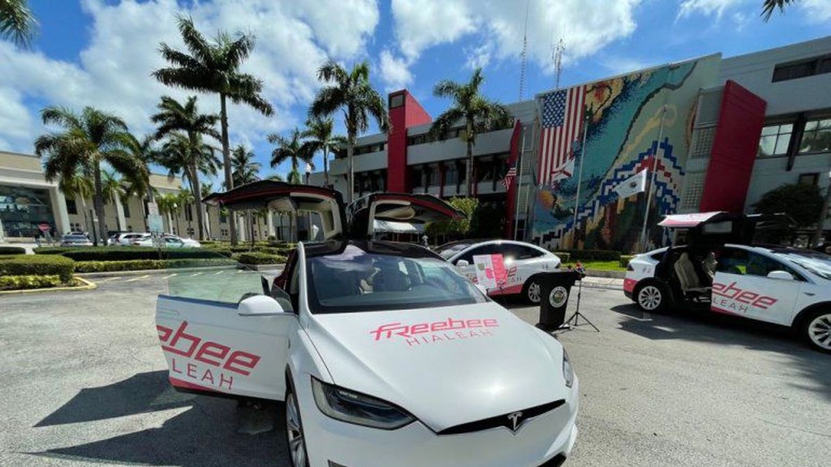 Hialeah: Freebee llegó para ofrecer transporte gratuito.