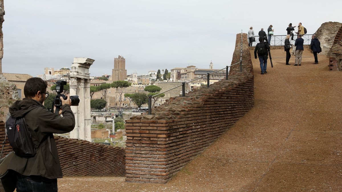 Restauran rampa entre el Foro Romano y el Palacio Imperial